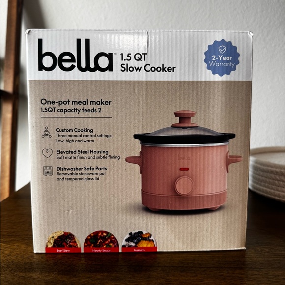 bella | Kitchen | Bella 5 Qt Slow Cooker Pink | Poshmark